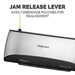 Fellowes® Spectra™ 95 Laminator With Combo Kit, 9 1/2" Entry Width, 3"H x 14 1/2"W x 7"D, Silver/Black