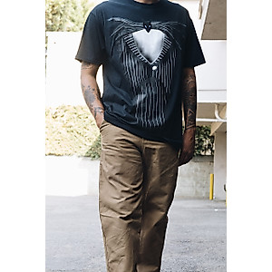 Disney Nightmare Before Christmas Jack Skellington Costume Suit T-shirt (Small, Stained Glass)