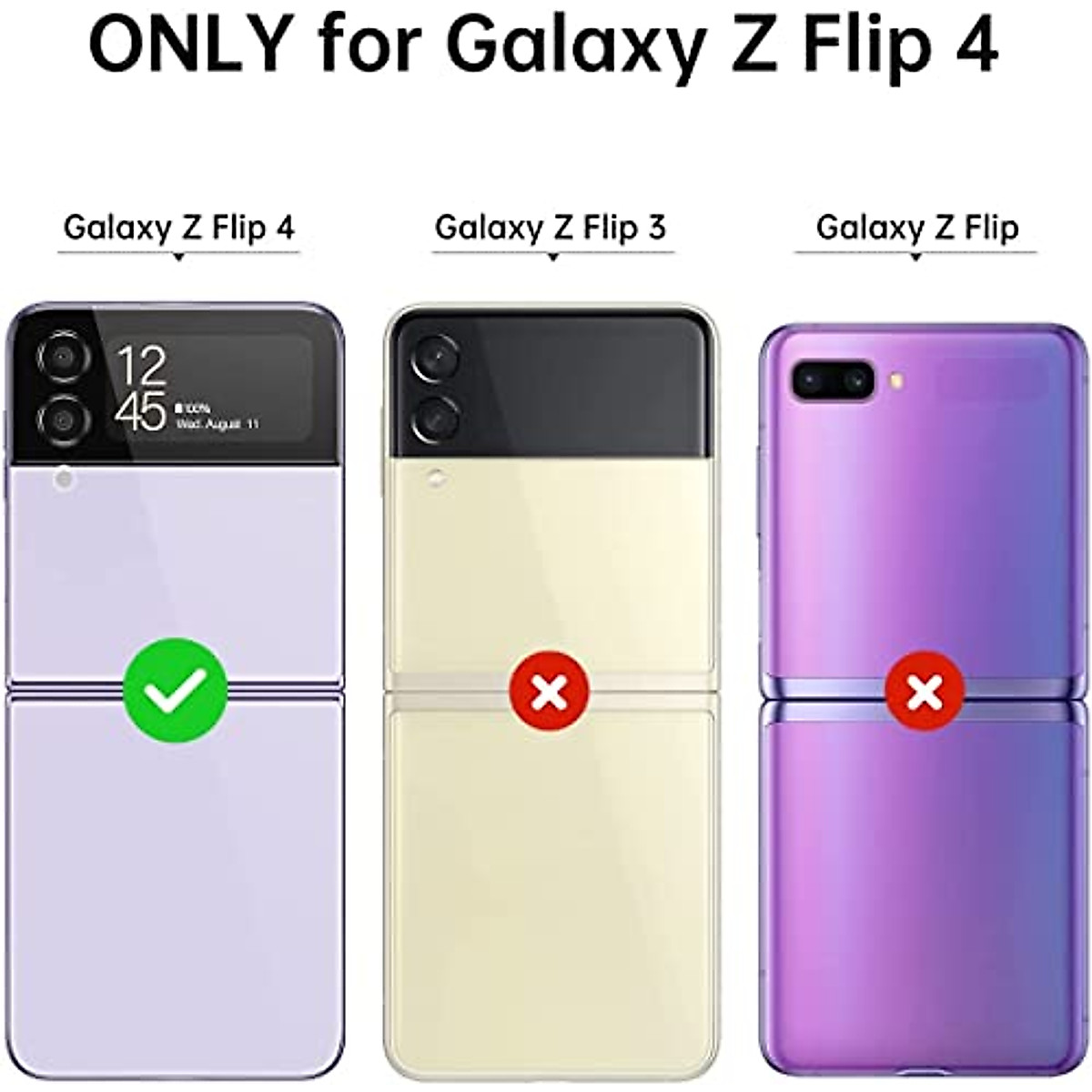Galaxy Z Flip 4 Case with Ring Holder, Wireless Charging Anti-Scratch Shockproof Case for Samsung Z Flip 4 5G. (Blue Purple)