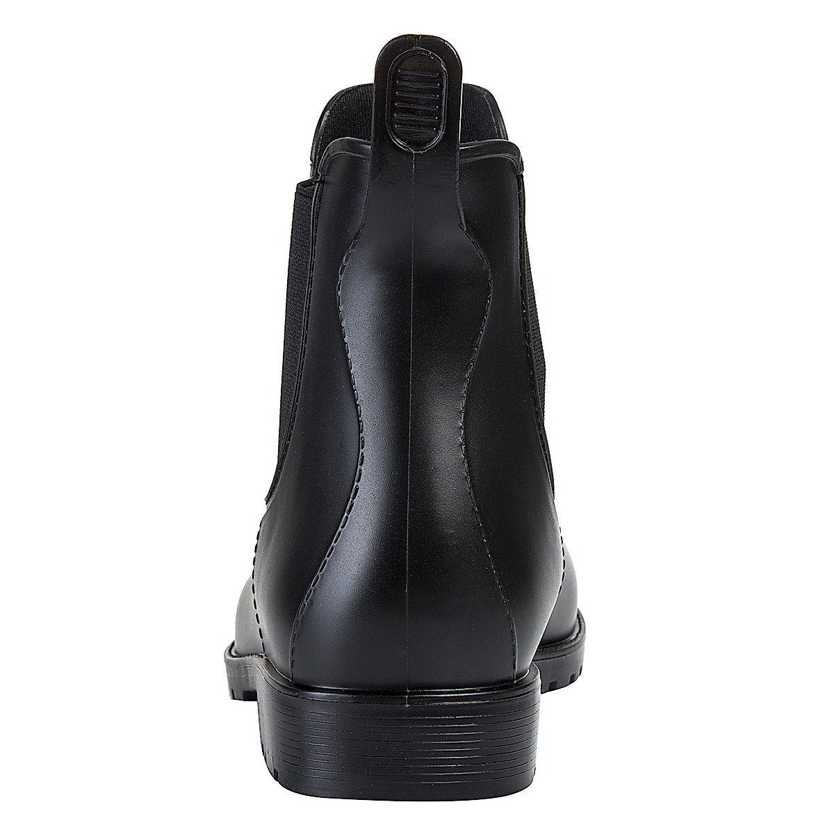 Asgard Women's Ankle Rain Boots Waterproof Chelsea Boots, Black 38 (Size 7.5)