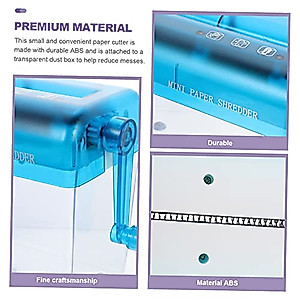 WATIIFUFU File Shredder Document Shredder Desktop Hand Shredder Paper Strip Cutter Paper shredders Cardboard Shredder Mini Desktop Shredder Small abs Office Household Products Hand Crank