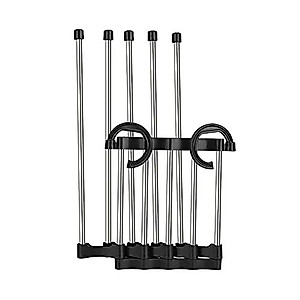Takefuns 5 in 1 Stainless Steel Multifunction Retractable Hanger Pants Trouser Organizer,Clothes Hangers Storage Stacker Rack Holder for Wardrobe