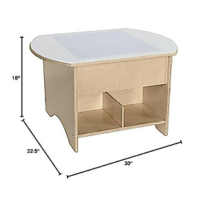 Wood Designs 991313 30" Brilliant Light Table with Storage, Interactive Sensory Light Table for Classroom, Daycare, Preschool