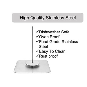 Murray Mallee Vertical Skewer - Al Pastor Skewer for Grill - Barbeque Skewer Rack Brazilian Churrasco BBQ Shawarma Meat Stand Spit - Skewers for Kebabs, Doner, Gyros, Gaucho, Meat Roasting Stick