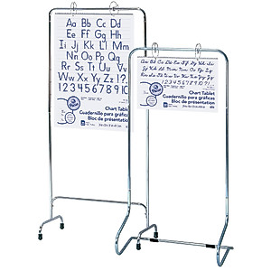 Pacon Adjustable Chart Stand, 28 x 53 to 64 Inches, Chrome Steel