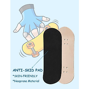 Weohoviy Finger Skateboard, Maple Wooden Fingerboard with Box Reduce Pressure and Ideal for Finger Skater, Kids (Light Blue)