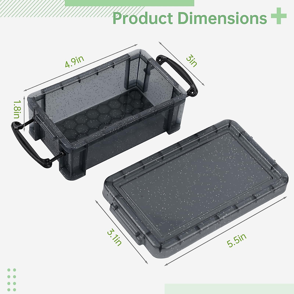 Mini Plastic Storage Containers - 6 PCS with Lids