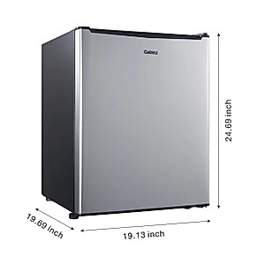 2.7 cubic foot stainless look compact dorm refrigerator