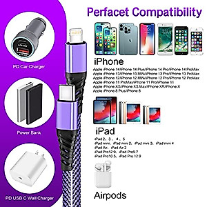 Fast iPhone Charger Cord,iPhone Charging Cable [Apple MFi Certified] 3Pack USBC to Lightning Cable for iPhone 6FT,Quick iPhone Charger Cable for iPhone 14/14 Plus/13/13 Pro/12 MiNi/11/XS/XR/SE,AirPods