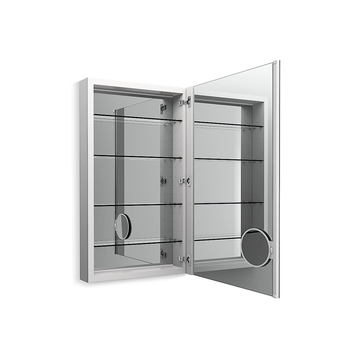 KOHLER K-28031-NA Verdera Medicine Cabinet with Slow-Close Mirror Door & Adjustable Shelves, Rectangular Frame, 24" x 40"