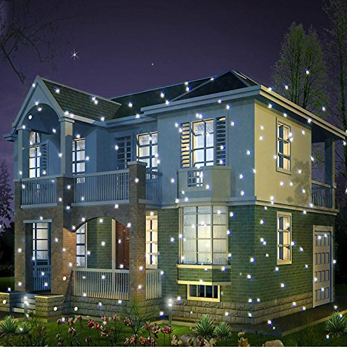 LedMAll Bluetooth Motion Full Spectrum 7 Color White Star Effects Laser Christmas Decorative Lights Remote Control