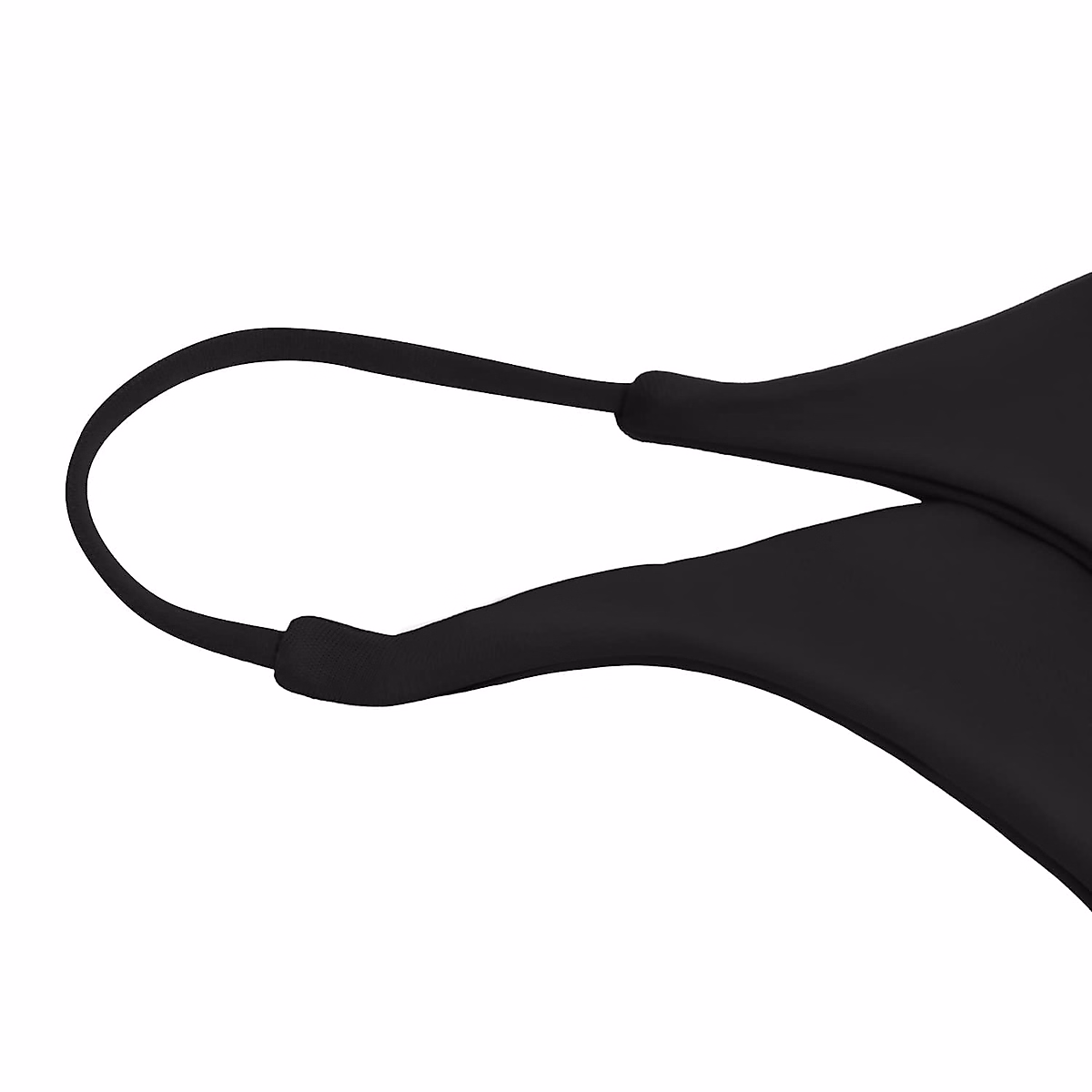 ETAOLINE Women's Thong Bikini Cheeky Bottom Solid G String Panties Black