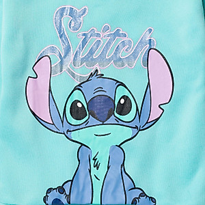 Disney Lilo & Stitch Big Girls Fleece Sweatshirt and Jogger Pants Blue 10-12