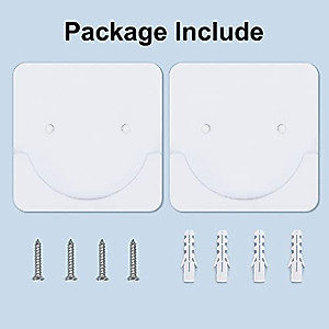 CRAZYBELLY 1 Pair Shower Curtain Rod Holder for Bathroom Self-Adhesive Tension Shower Curtain Rod Brackets No Drilling on Smooth Surface(White)