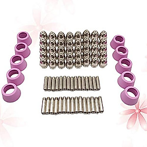 80 PCS/Set Plasma Tip Nozzle Consumables Air Plasma Cutter Suit Kit for Cutting Torch