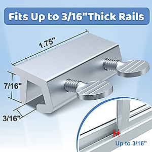 Sliding Glass Door Lock Window Lock - Childproof 2Pack Unobtrusive Transparent Adhesive Secure Slide Door Lock for Window Patio Cabinet Closet, Security Bar Safety Guards Kids Toddler Baby Proofing