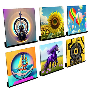 MyLifeUNIT Vinyl Record Wall Mount, 12 Inch Black Acrylic Record Shelf, 6 Pack Vinyl Record Wall Display Holder for Daily LP Listening