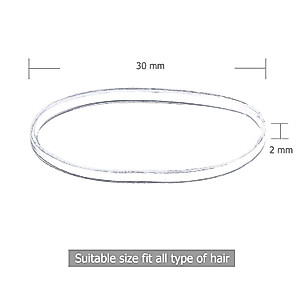 HOYOLS Clear Elastic Hair Rubber Bands, 1500pcs Mini Small Clear Ponytail Elastics Holders for Blond Kids Girls Hair No Crease Damage No Hurt 1 Inch TPU