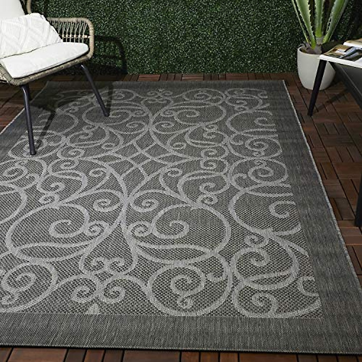 Balta Rugs Miller Scroll Flatweave Indoor/Outdoor Area Rug