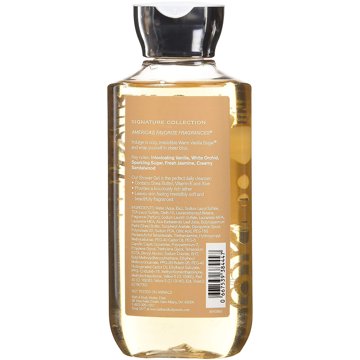 Bath and Body Works Warm Vanilla Sugar Signature Collection Shower Gel, 10 oz, new packaging