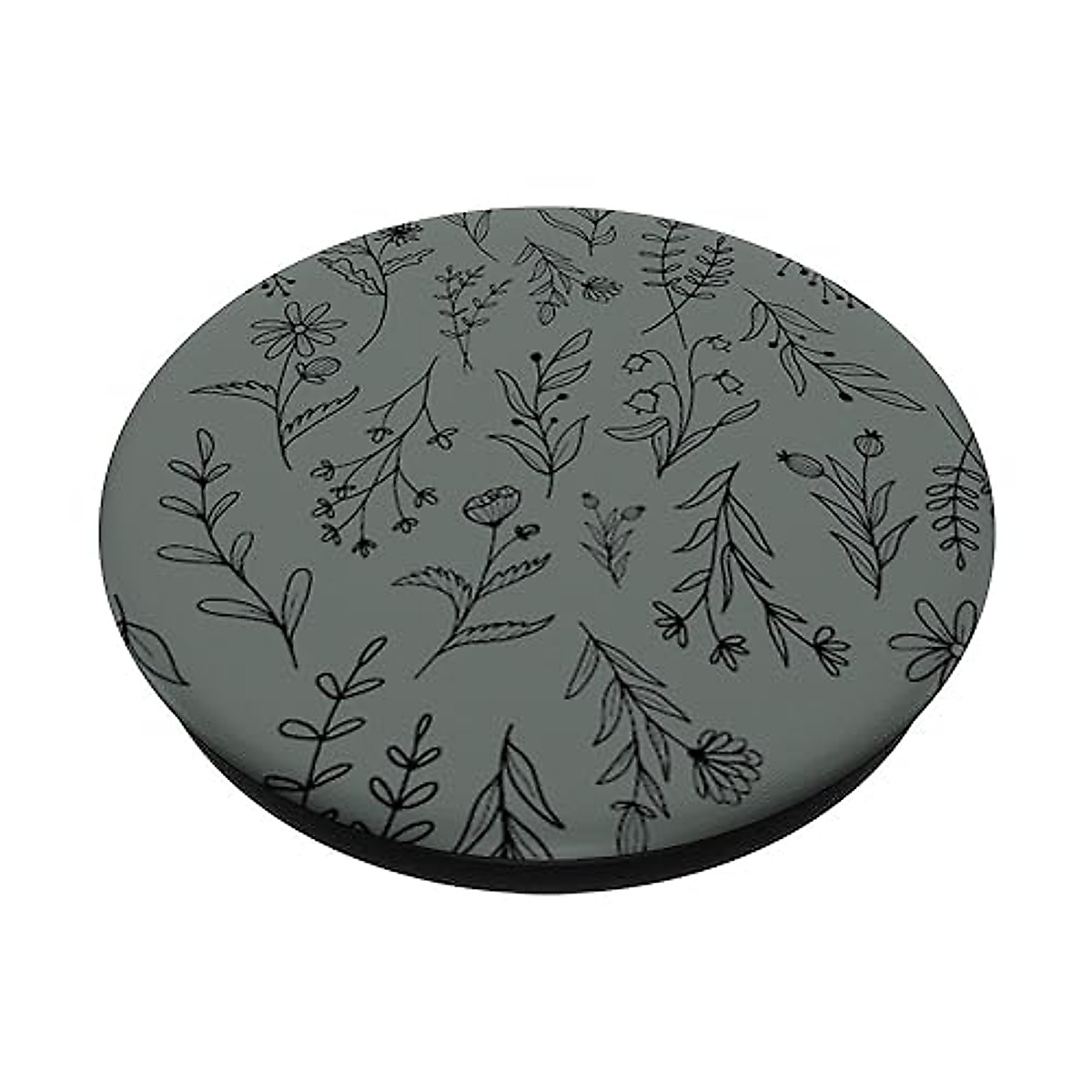 Dusty Sage Green Wildflower Floral Flower Pattern PopSockets Standard PopGrip