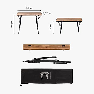 SUNESA Portable Picnic Table Folding Camping Table with Storage Bag Height Adjustable Portable Foldable Aluminum Picnic Table Roll Up Table Top Dining Table Foldable Camping Table