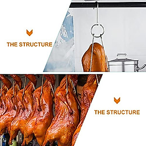 Cabilock Meat Hook Outdoor Grill Outdoor Grill 5pcs Chinese Bacon Hanging Hooks Sausage Hooks Kitchen Meat Fish Hooks Roast Duck Hook Outdoor Grills Metal Hangers Metal Hangers Multitools