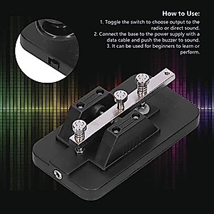 BTER Morse Code Telegraph Key, Professional Morse Code CW Telegraph Straight Key with Buzzer & Voice Prompts, Morse Code Experiment Kit for Physical Teaching, Morse Code Communication