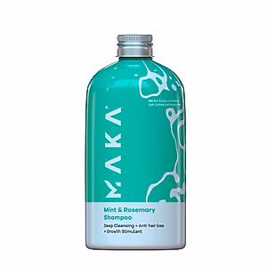 Maka Capillary Health Mint and Rosemary Cleansing Shampoo Oil Control, Sulfate and Salt-Free Organic Shampoo for Hair Growth, 16 Fl Oz.