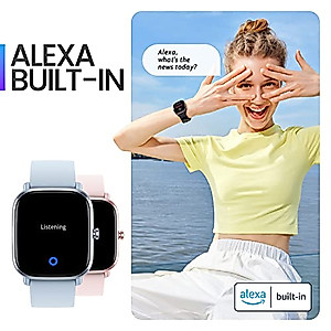 Amazfit [2022 New Version] GTS 2 Mini Smart Watch for Men Women, 14-Day Battery Life, Alexa Built-in, Health Fitness Tracker, with GPS & 68 Sports Mode, Blood Oxygen Heart Rate Sleep Monitor, Black