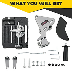 Acymner Angle Grinder Stand Grinder Holder | 45 Degree Clamp Angle Grinder Holder Bracket with Slide Handle Cast Iron Base for 100-125mm Angle Grinder