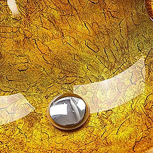 Bathroom Sink Bathroom Vessel Sink Modern Art Simple Tempered Glass Bathroom Sink Round Countertop Bowl Sink Vessel Sink (Color : Sink set)