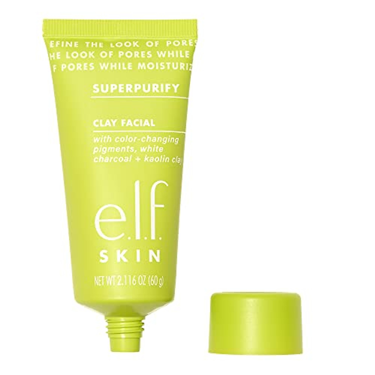 e.l.f. SKIN SuperPurify Clay Facial Mask, Color-Morphing Clay Mask For Refining Pores & Smoothing Skin, Reduces Excess Oil, Vegan & Cruelty-Free