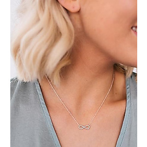 KristLand - 925 Silver Adjustable Necklace Circle Minimalist Enamel Tiny Heart Cactus Triangle Pendant Dainty Choker for Women Infinity Silver