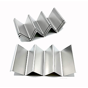 OH Ovation Home 6 Pack Stainless Steel Taco Holders with Handles - Holds 3 Tacos Each (6)