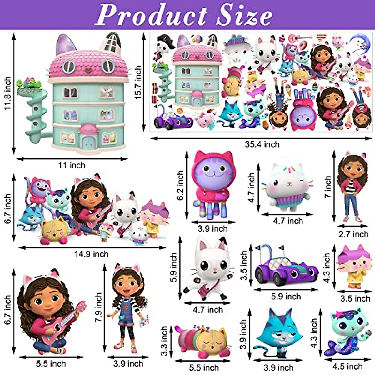 Anime Wall Decals Removable Peel and Stick Wall Decoration Stickers, Ideal for Boys Girls Bedroom Bathroom Living Room Kitchen Nursery Playroom Bedroom Background Wall Decor