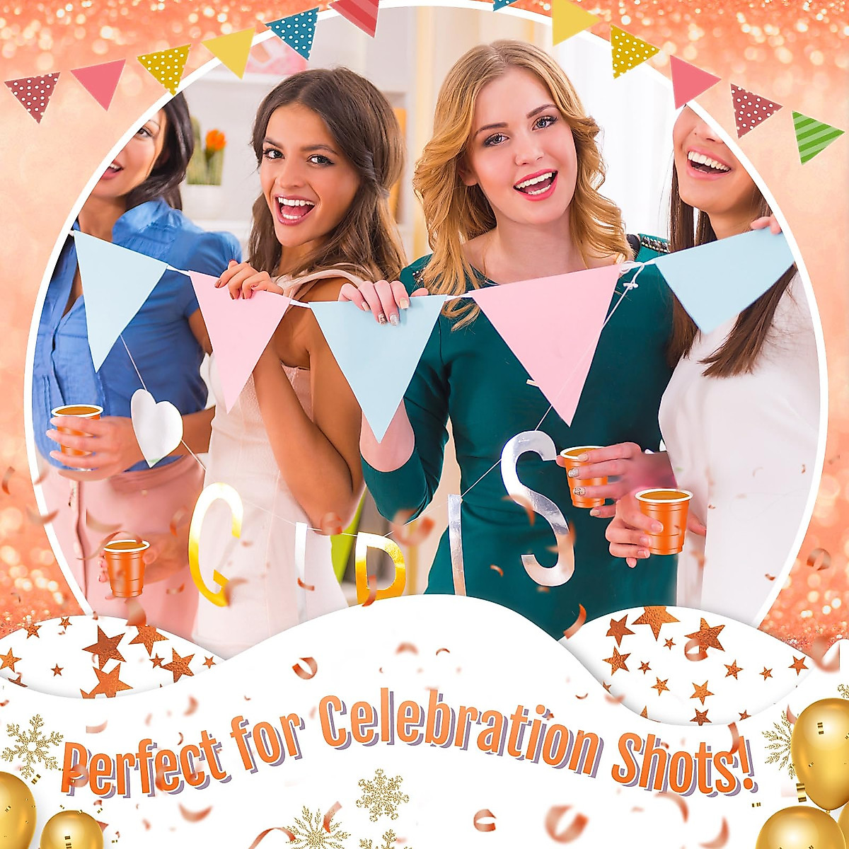 Layhit 200 Pack 2oz Shot Cups Plastic Shot Glasses Mini Disposable Cups for St. Patrick's Day Wedding Party Supplies Beer Drinking Serving Snacks Samples Tastings(Orange)