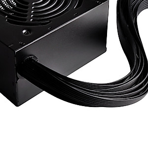 SilverStone Tek 550W 80 Plus Gold Fixed Cable Power Supply with Flat Black Cables and Quiet Fan Curve SST-ET550-G