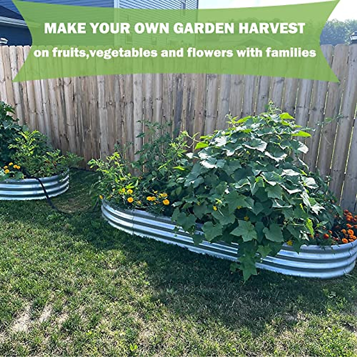 2Pcs Raised Garden Bed 6 x 3 x 1 FT,Galvanized Raised Garden Beds Outdoor for Vegetables Flowers Herb,Raised Garden Boxes Rustproof Planter Box Quick Setup for Backyards Terraces and Balconies