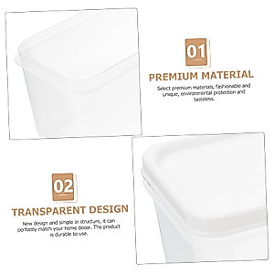 Zerodeko 6 Pcs transparent noodle box fridge food storage jar dry sandwich bread keeper spaghetti noodles pasta pantry bin pasta jar pasta noodle holder spaghetti keeper food grade Italy