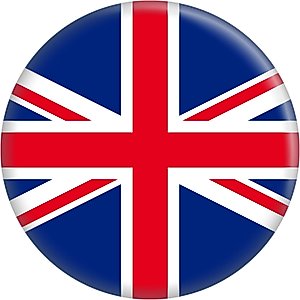 Square Deal Recordings & Supplies British Flag - 1.25" Round Button