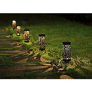 HomeRoots 10 Pack Solar Powered LED Garden Lights, Automatic Led for Patio Yard Solar Lights Outdoor (White Light)
