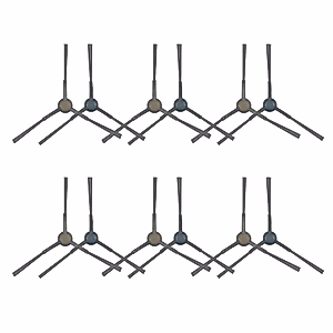 NUHFUFA 12 PCS Side Brushes Replacement Part Robot Vacuum Cleaner Accessories Compatible with Eureka E10S Sweeper