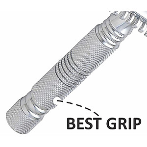 Pearl Shaving Double Edge Open Comb Safety Razor for Men (Brass metal) - Reusable Metal Razor | Eco Friendly DE Razor | Premium Shaving Razors for Men | Shaving Kit for valentine's gift