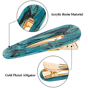 FALADOO 30pcs Resin Hair Clips Set, Acrylic Alligator Clips Hair Accessories Leopard Print Hair Barrettes for Women (Multicolor-30pcs)