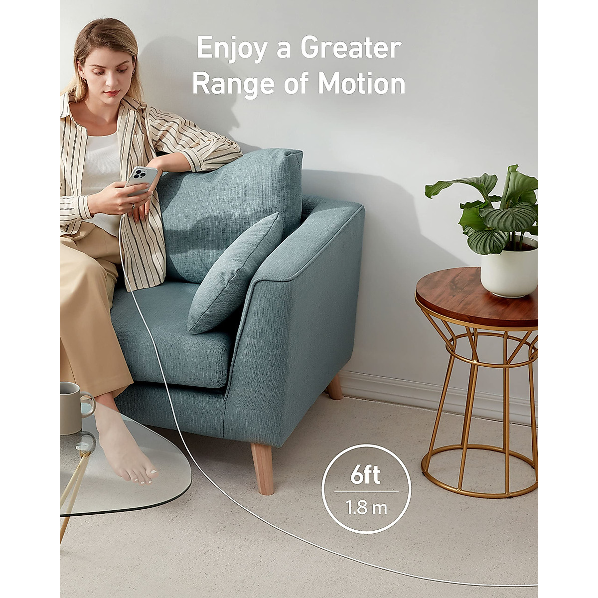 Anker Powerline III Lightning Cable 6 Foot iPhone Charger Cord MFi Certified for iPhone 11 Pro Max, 11 Pro, X, Xs, Xr, Xs Max, 8, 8 Plus, 7 and More, Ultra Durable (White)