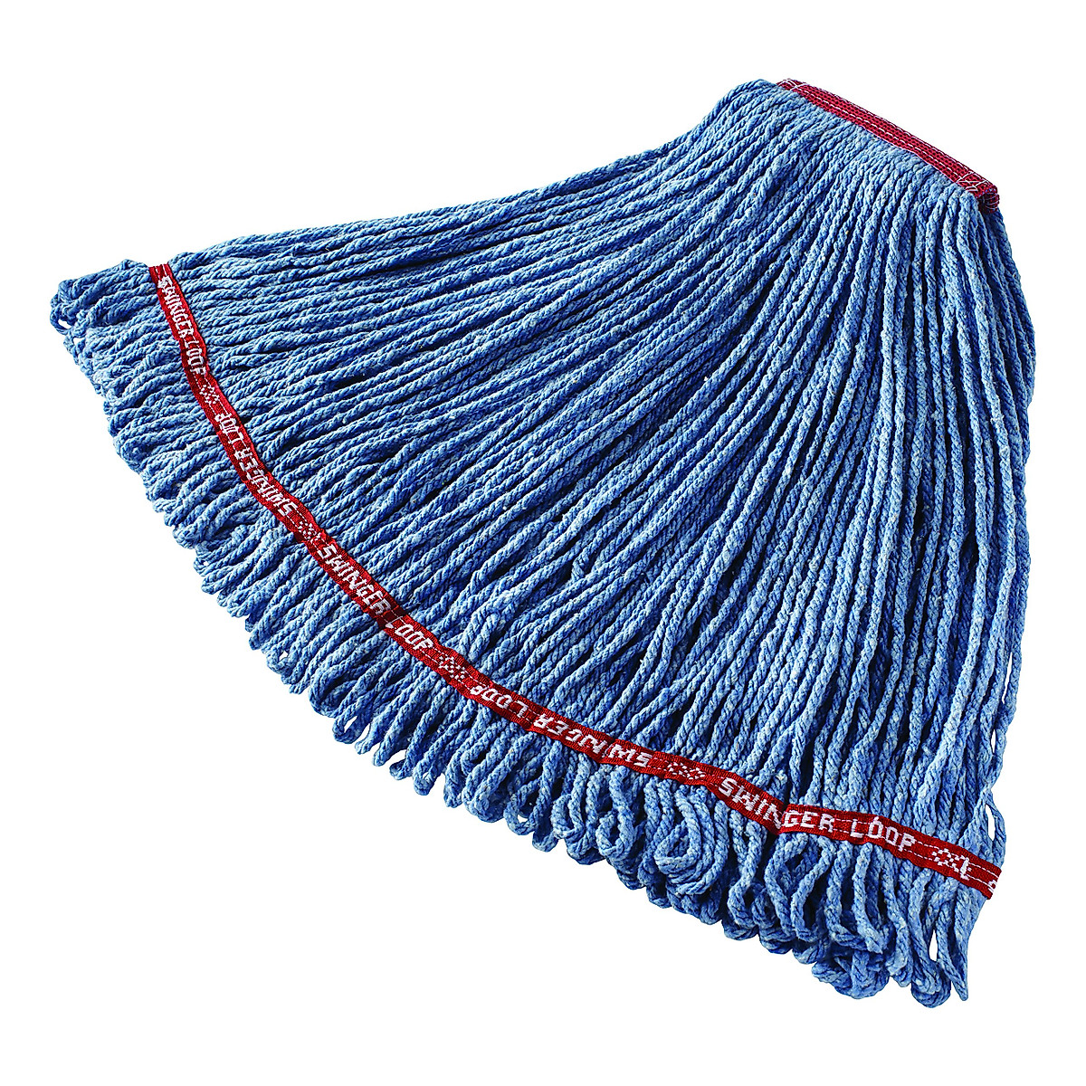 Rubbermaid Commercial Products Swinger Loop Mop Head Replacement, 1-Inch Headband, Large, Blue, Heavy Duty Industrial Wet Mop For Floor Cleaning Office/School/Stadium/Banquet Room/Lobby/Restaurant