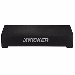 Kicker 47TRTP102 Car Audio Down Firing 10" Thin Sub Box Passive Radiator Bundle with Harmony HA-A400.1 Amplifier & Amp Kit