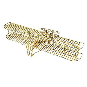 Balsa Wood Airplane Kits- Wright Brothers Flyer DIY Wooden Models Plane Construction Set, Laser Cut Aircraft Model Kit 3D Puzzles for Adults, Perfect Brain Teaser Jigsaw Puzzle for Home Decor