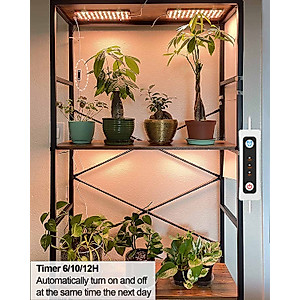 DOMMIA 20W/12W Grow Light Panel,Sunlike Warm White & Pulrple Light Full Spectrum for Indoor Garden Greenhouse Aquarium Hydroponic